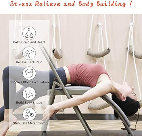 CIGOCIVI Yoga Auxiliary Chair with Lumbar Back Support Relieve Back ...
