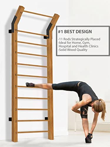 Limitless XVP Fitness Swedish Ladder Wood Stall Bar – Physical Therapy ...