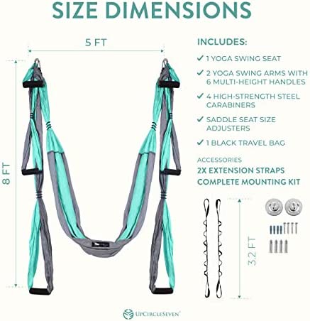 UpCircleSeven Aerial Yoga Swing Set Ceiling Mount Accessories ...