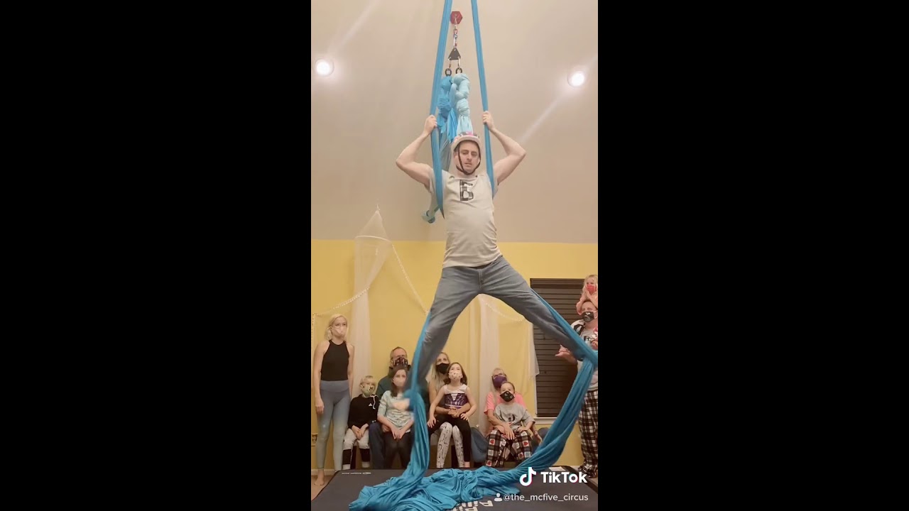 Helmet Guy does Aerial Silks (The McFive Circus - Aerial Butterfly ...