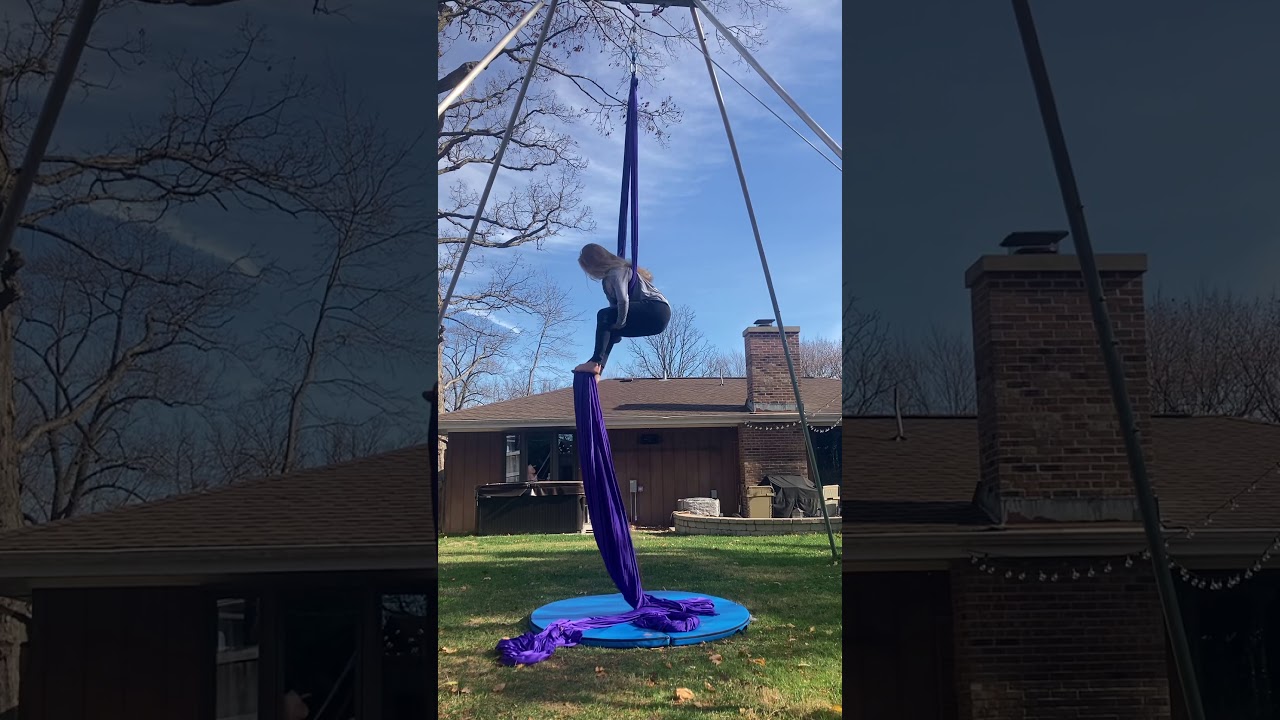 Aerial Silks ~ Straddle Roll Through - AerialFitness