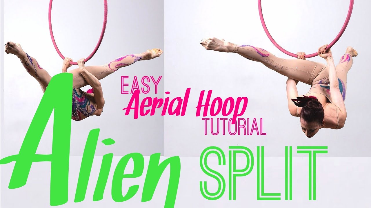 Easy AERIAL HOOP Tutorial - ALIEN SPLIT Drop - AerialFitness