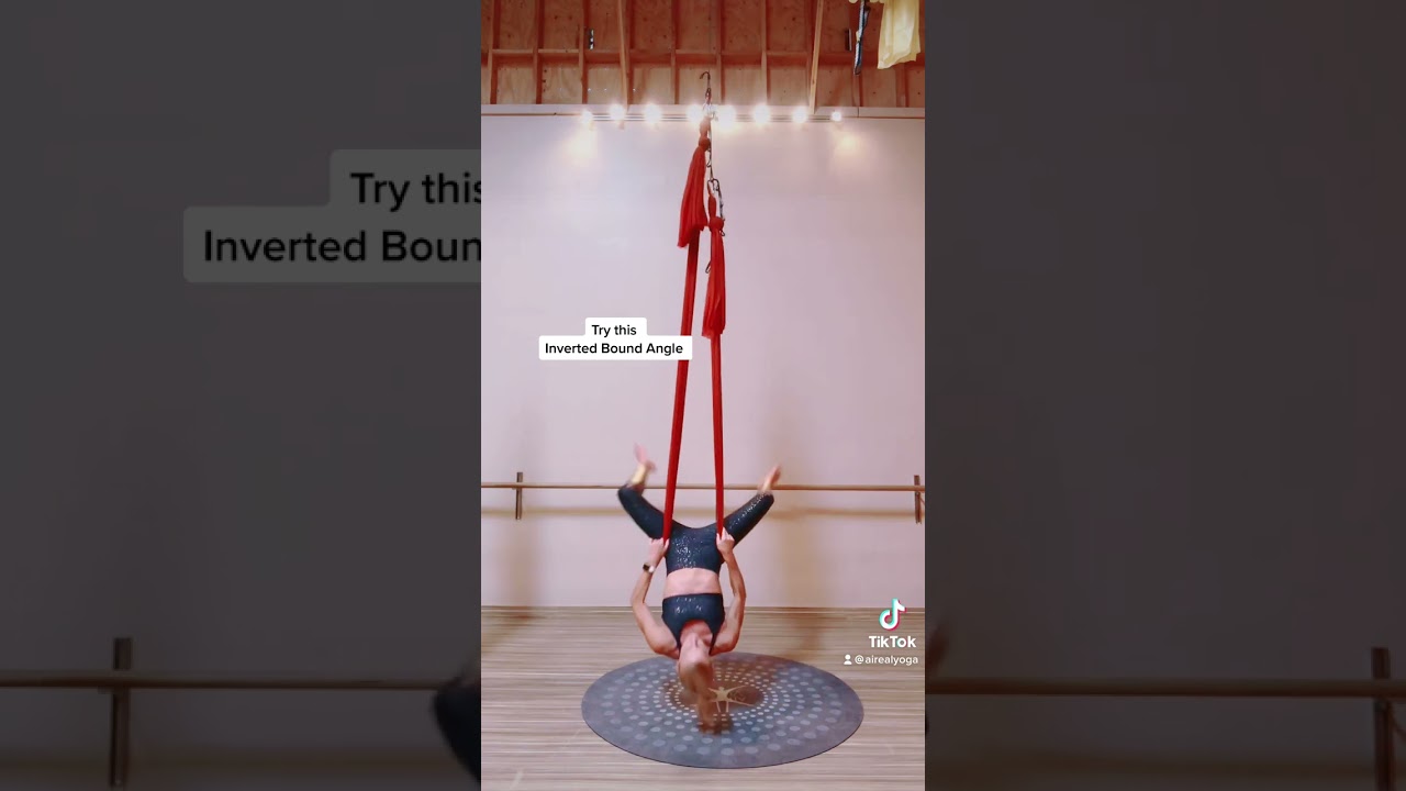 Aerial yoga inversions help calm the nervous system. #aerialyoga # ...