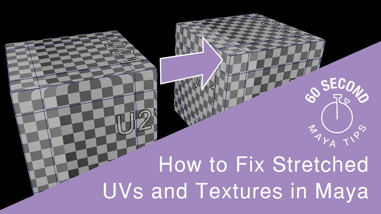 Fix Texture Stretching Issues in Maya - 60 Second Maya Tips - AerialFitness