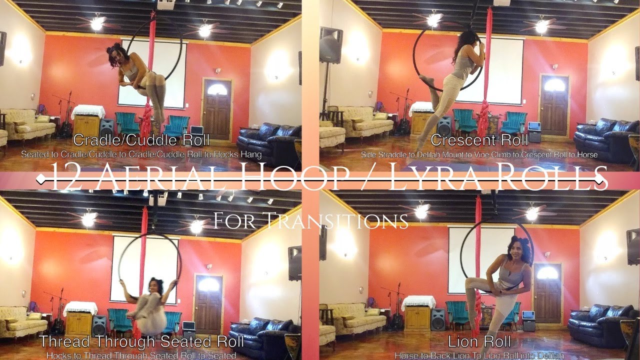 12 Easy Aerial Hoop / Lyra Rolls - Lion Roll, Cradle Roll, Monkey Roll ...