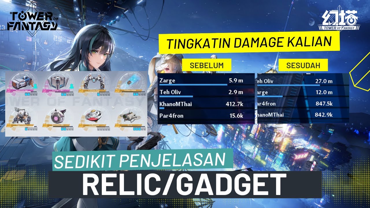 TINGKATIN DAMAGE KALIAN MENGGUNAKAN RELIC - TOWER OF FANTASY ...