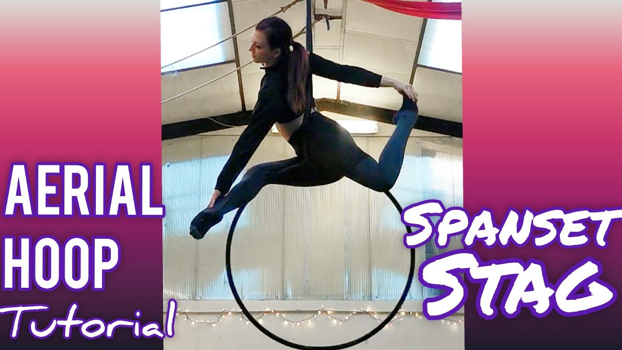Aerial Hoop TUTORIAL Spanset Stag lyra move top bar - AerialFitness